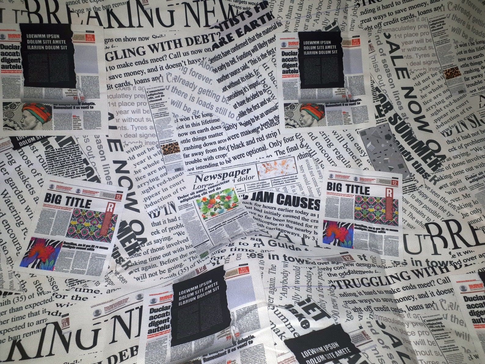 Newspaper Paper by the Yard Fabric Gazette Paper Journal - Etsy