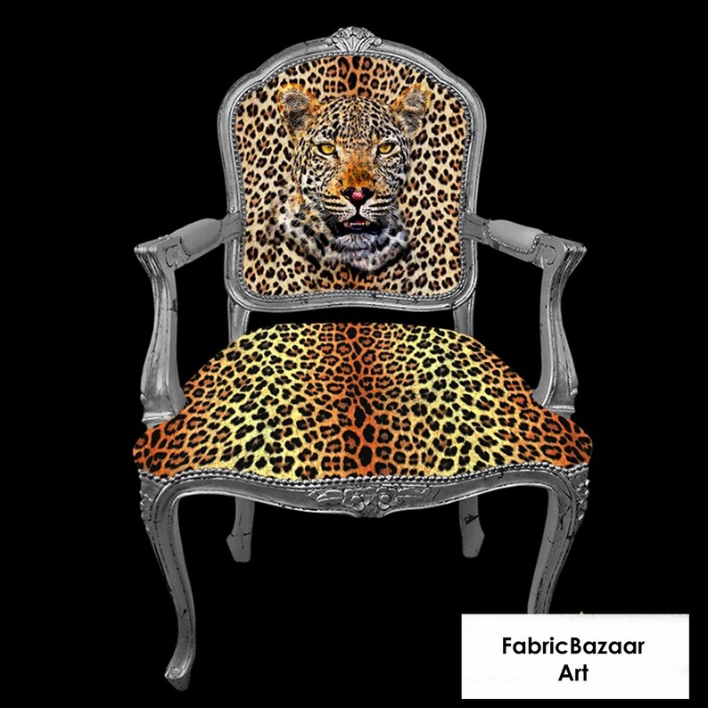Leopard Chair Cover Upholstery Fabric Luxury Fabric Luxury | Etsy