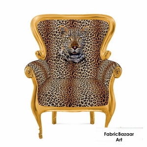 Leopard Chair Cover Upholstery Fabric Luxury Fabric Luxury | Etsy