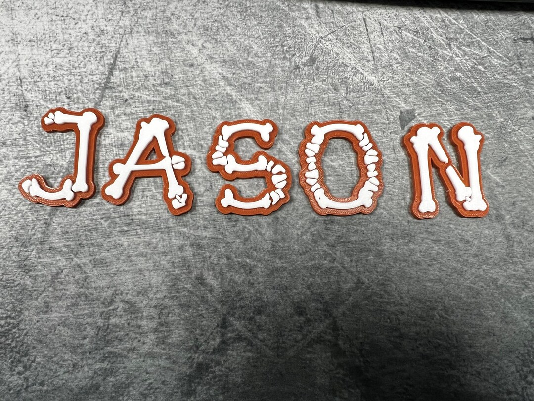 Dinosaur Bone Cake Name Sign | Small Fossil Letters | Cake Topper ...