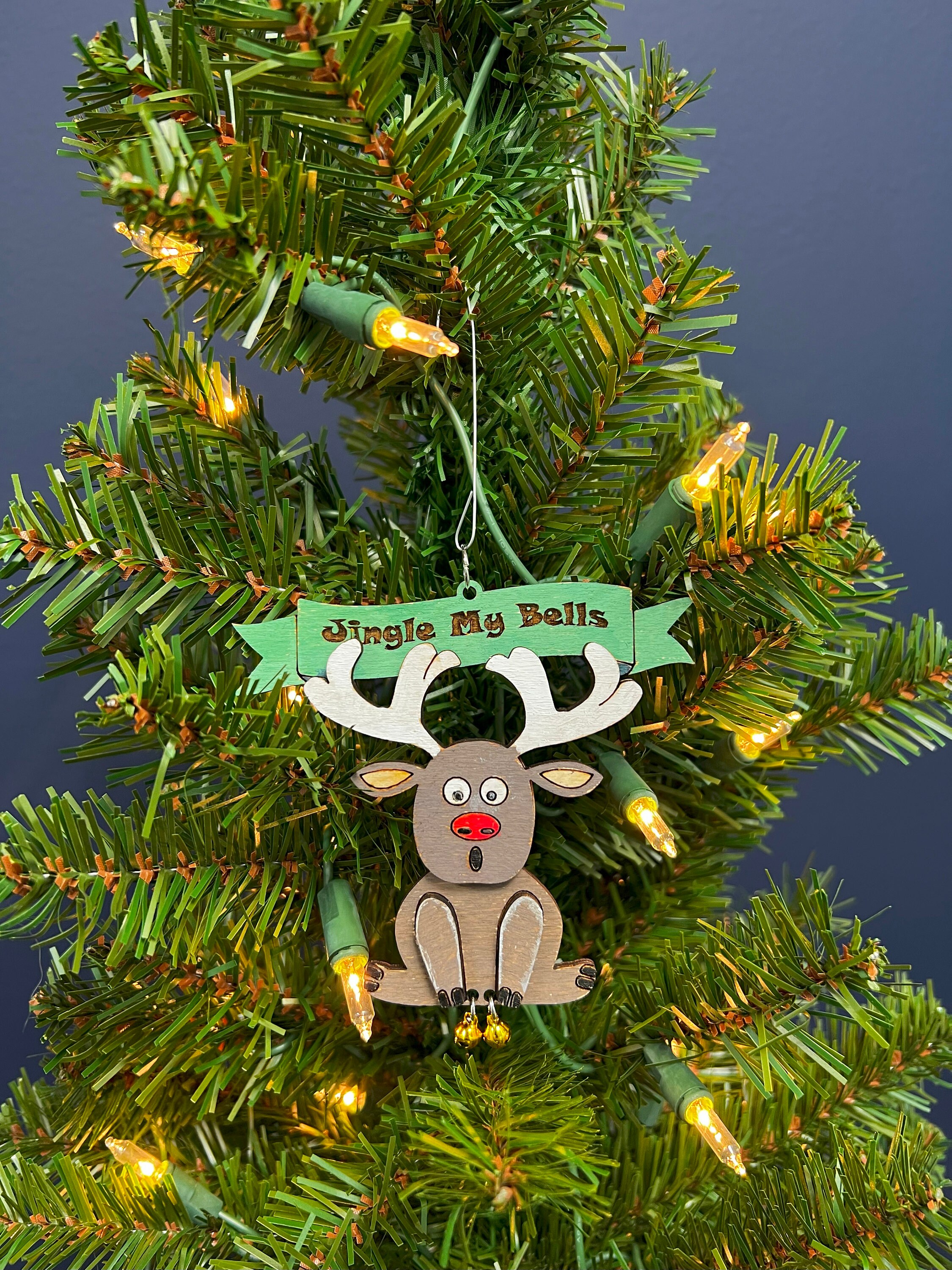 Rudolph Christmas Ornament SVG Laser Files: Funny Adult Design (digital ...