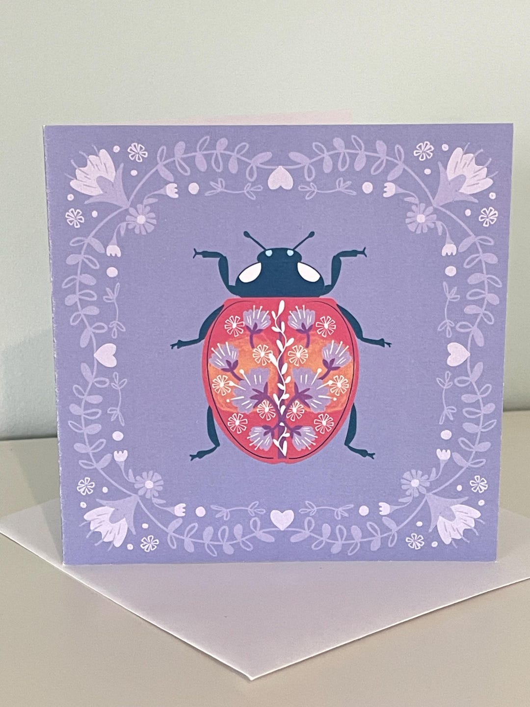 Ladybird Greeting Card - Scandi Design - Etsy
