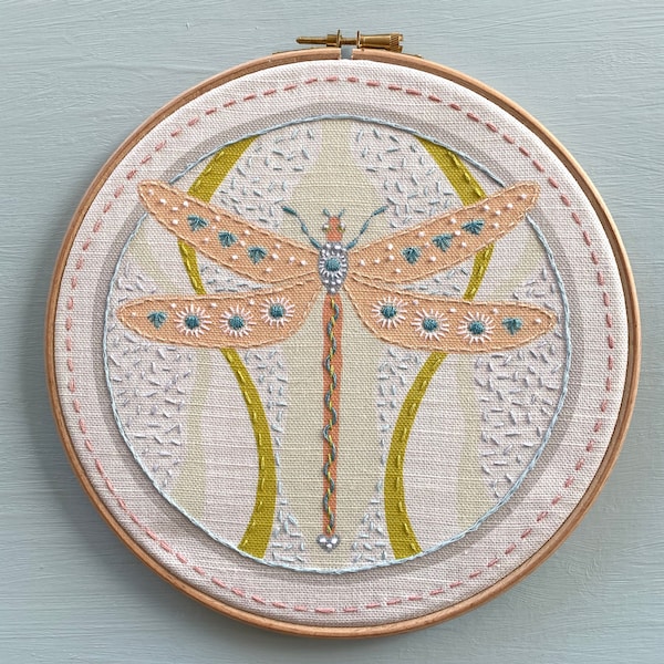 Dragonfly Embroidery - Etsy UK