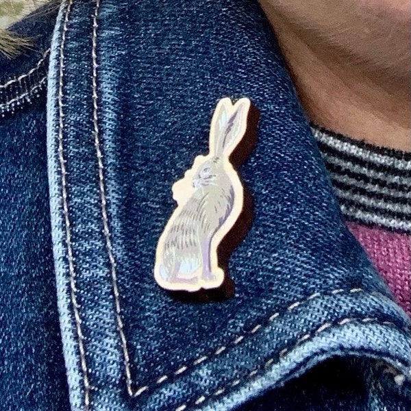 Hare Pin - Etsy UK