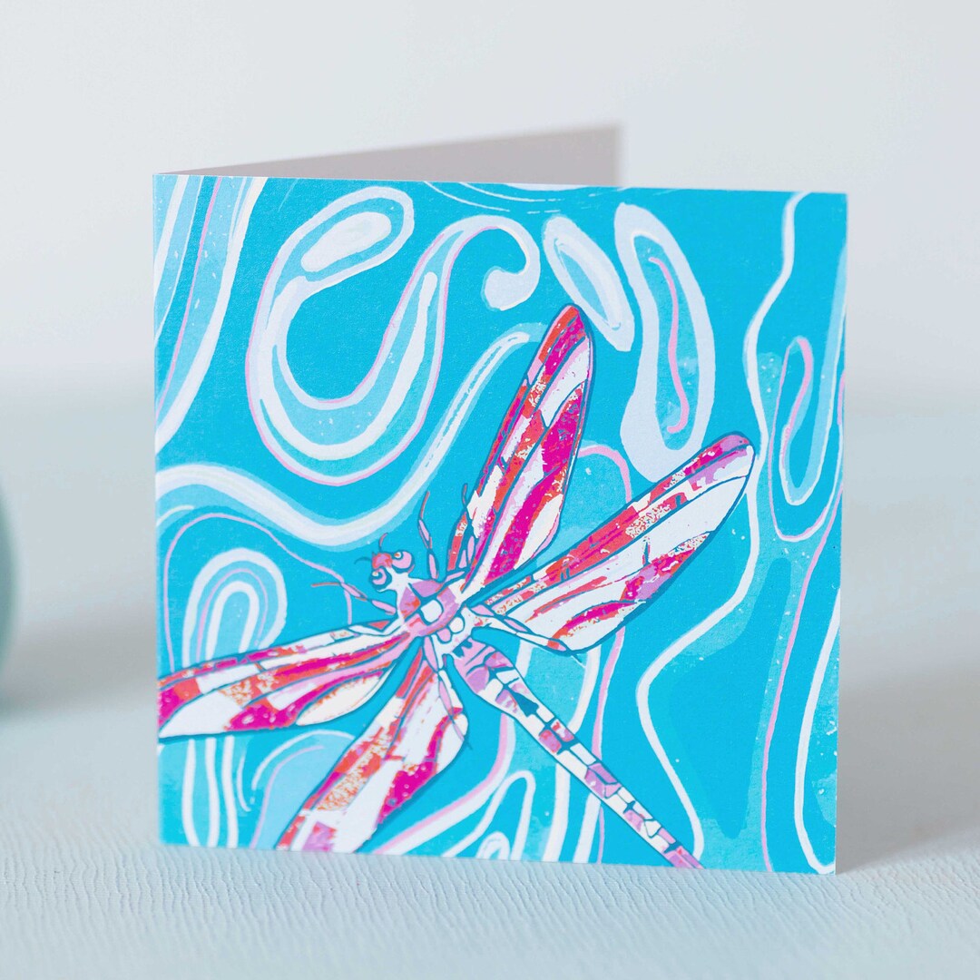 Dragonfly Greeting Card - Etsy