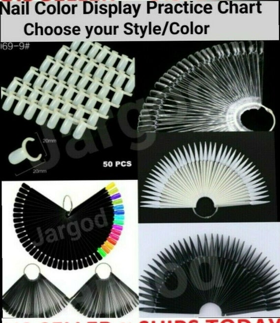 Tip And Ring Color Chart Cheap 50pcs False Nail Tips Fake Nail Art Fan
