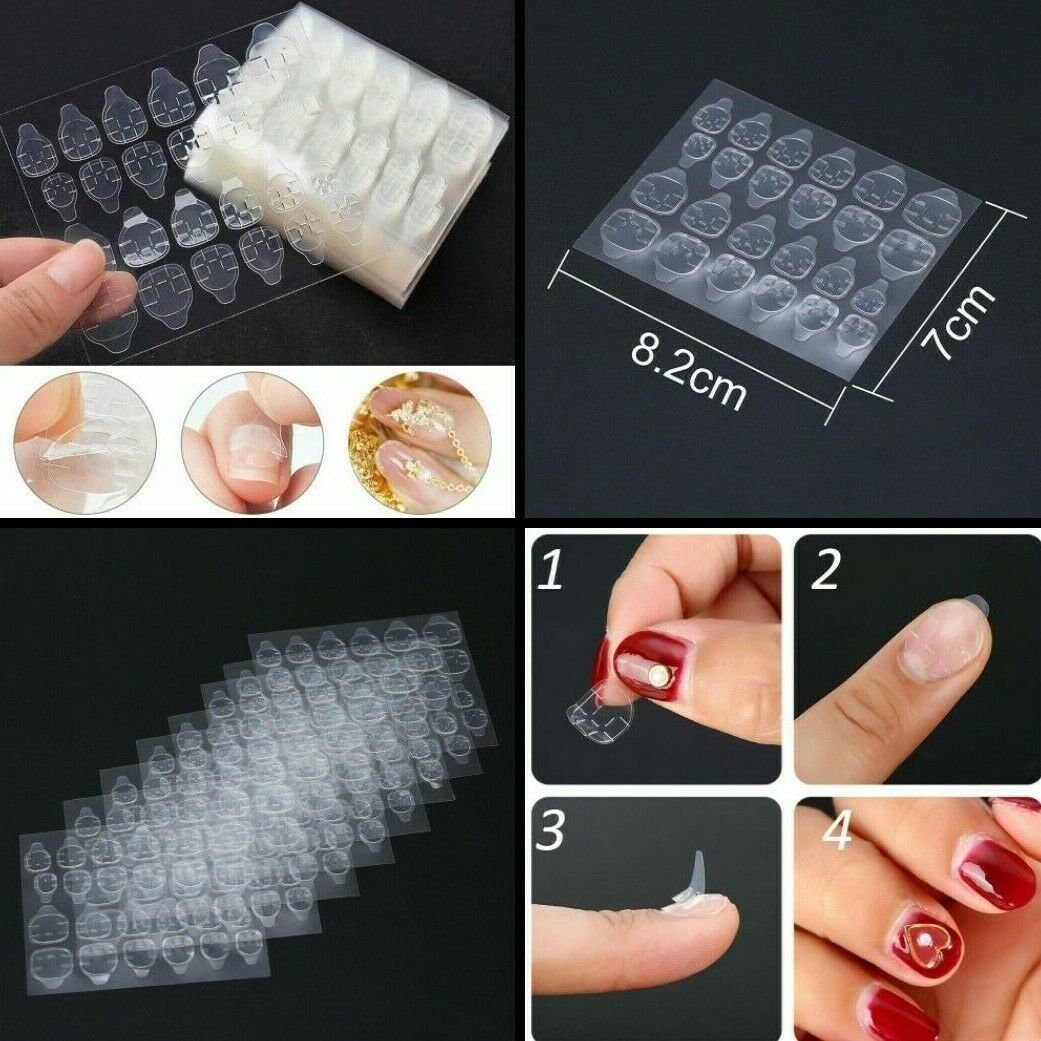 Nail Adhesive Tabs for Full Cover Nails | Double-sided Nail Sticker ...