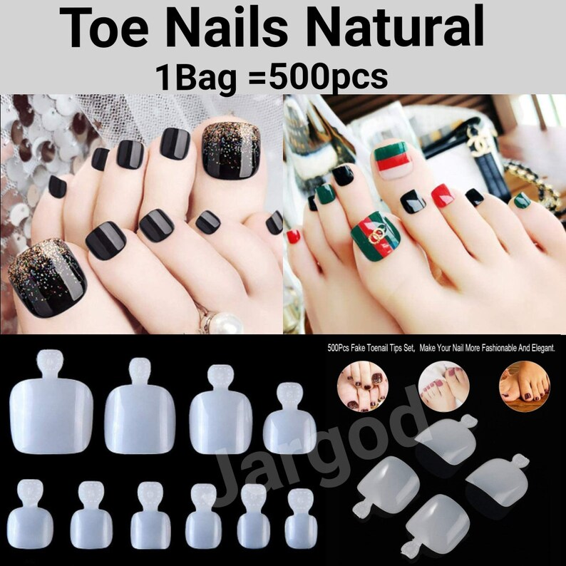 Toenail Full Cover Square False Fake Nails Tips | Nail Art | Fake Nails ...