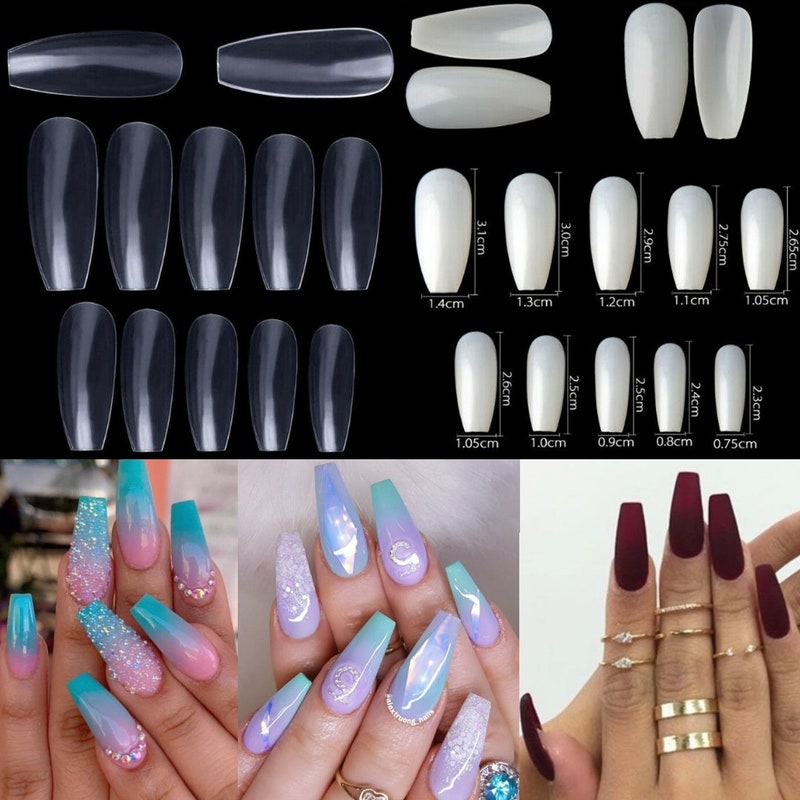 Coffin Shaped Nails - Etsy