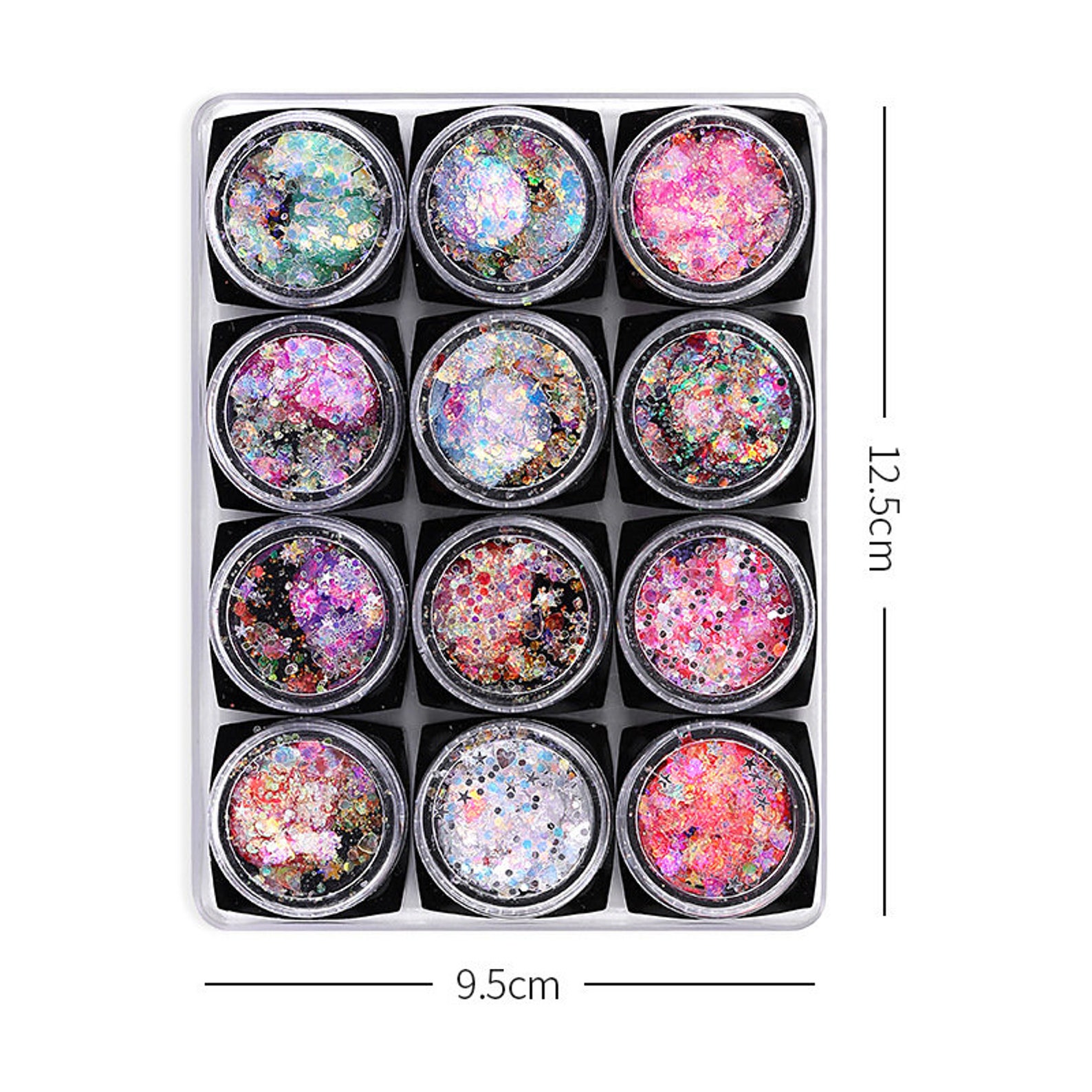12 Pcs/set Glitter Liquid Gel Sequins Decoration Kit Multi - Etsy