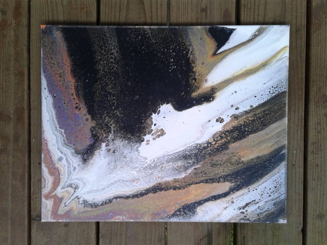 18"×24" "lifted" Acrylic Pour on Canvas - Etsy