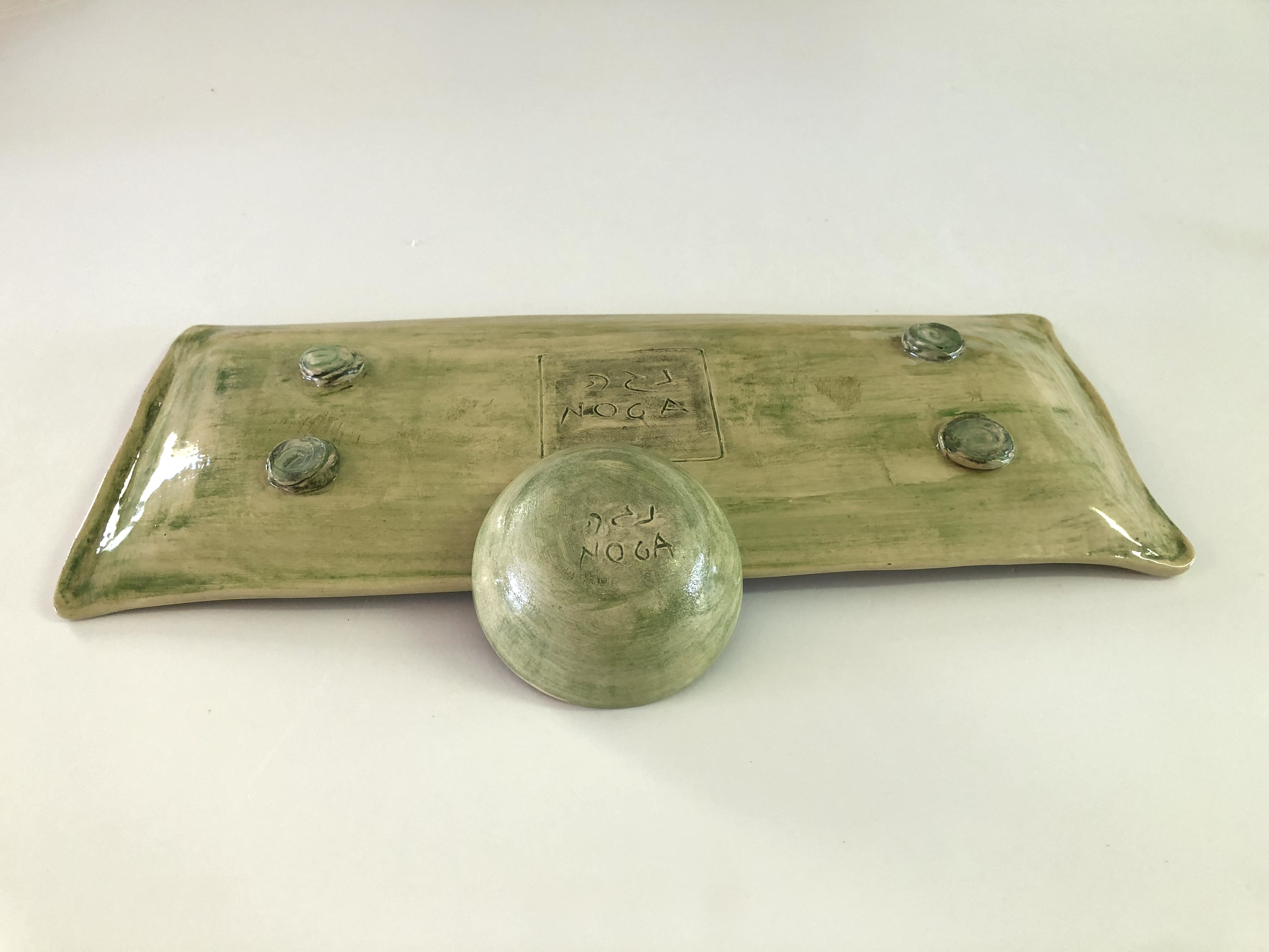 Rosh Hashanah Ceramic Large Tray Set Judaica Serving Plate - Etsy