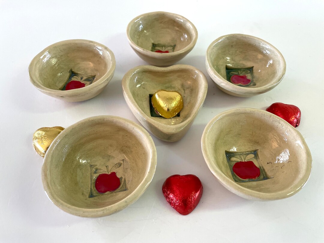 Handmade Ceramic Mini Serving Bowls Set, Israeli Pottery Art Gift - Etsy