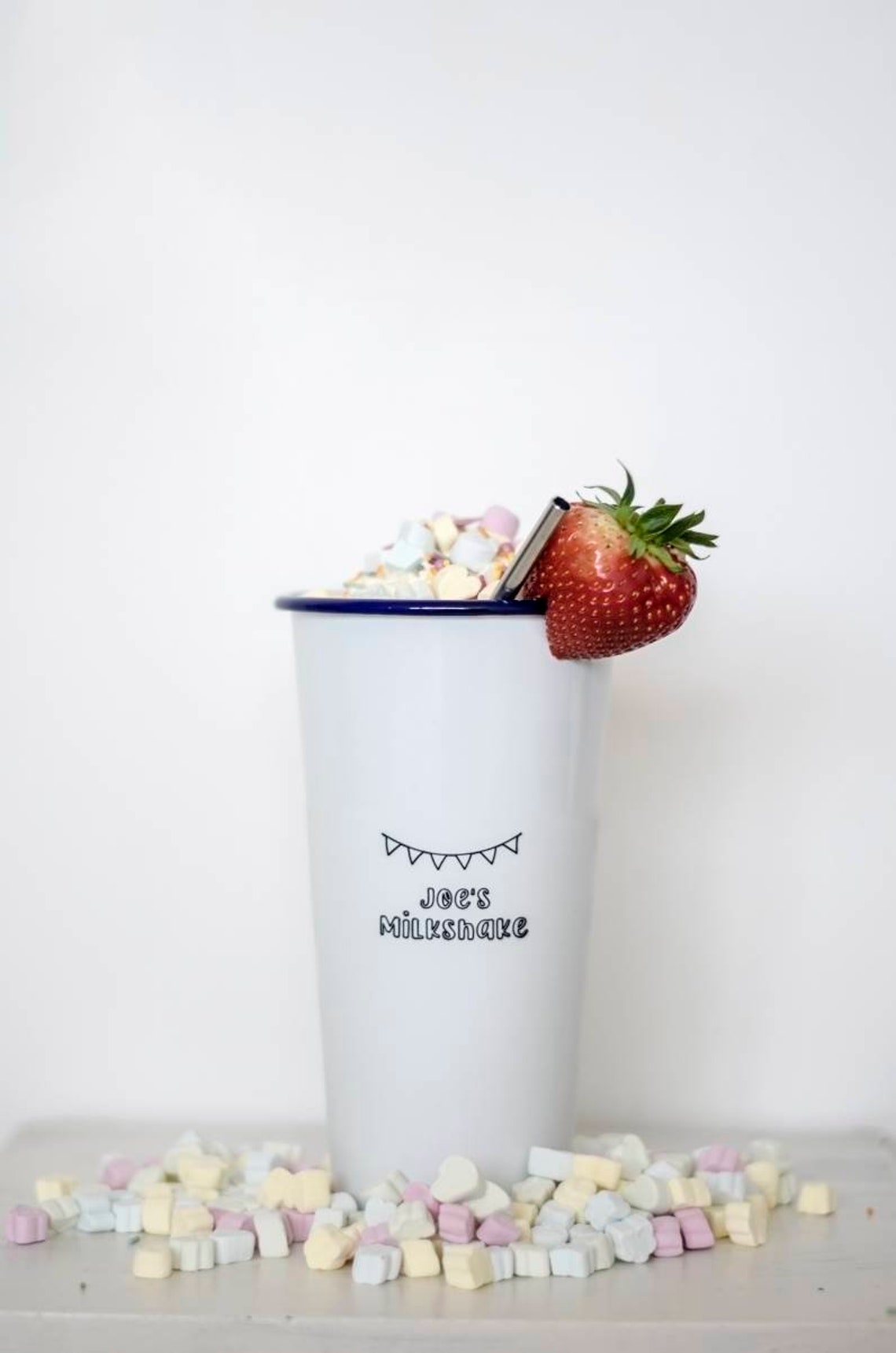 Personalised Milkshake Drink Enamel Tumbler Pint Glass | Etsy