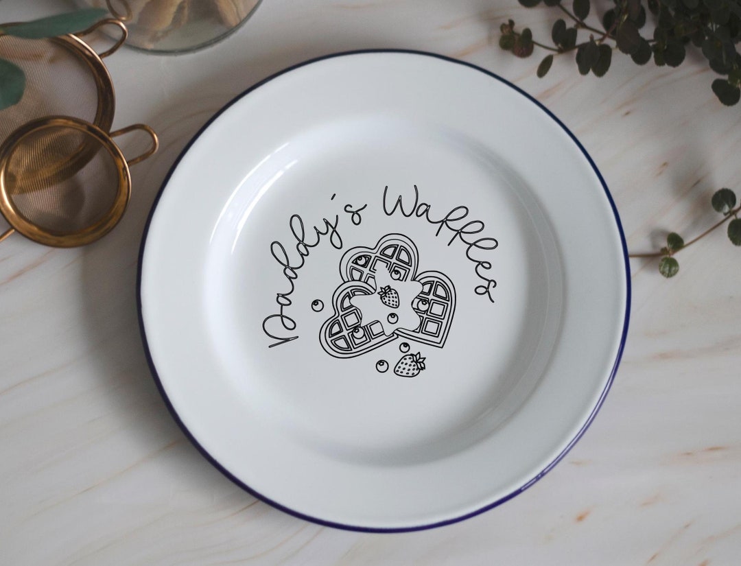 Personalised Enamel Waffle Plate - Etsy