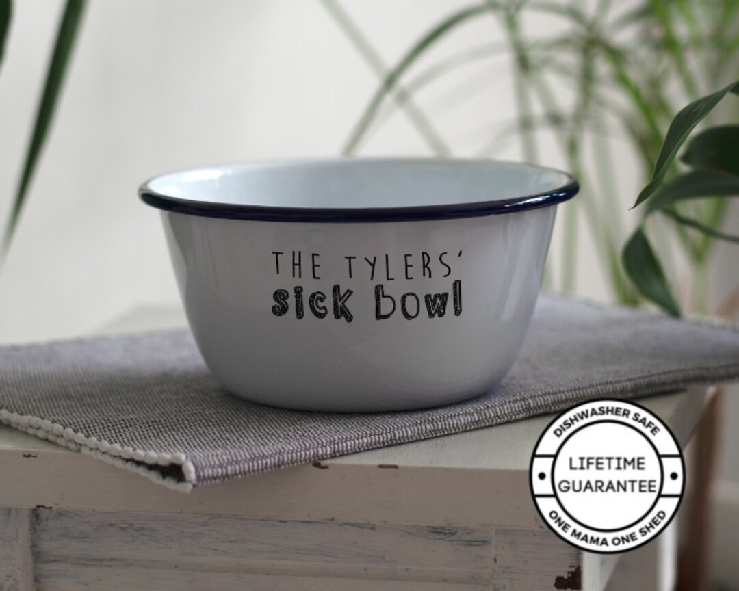 Family Sick Bowl Personalised Engraved Enamel - Etsy