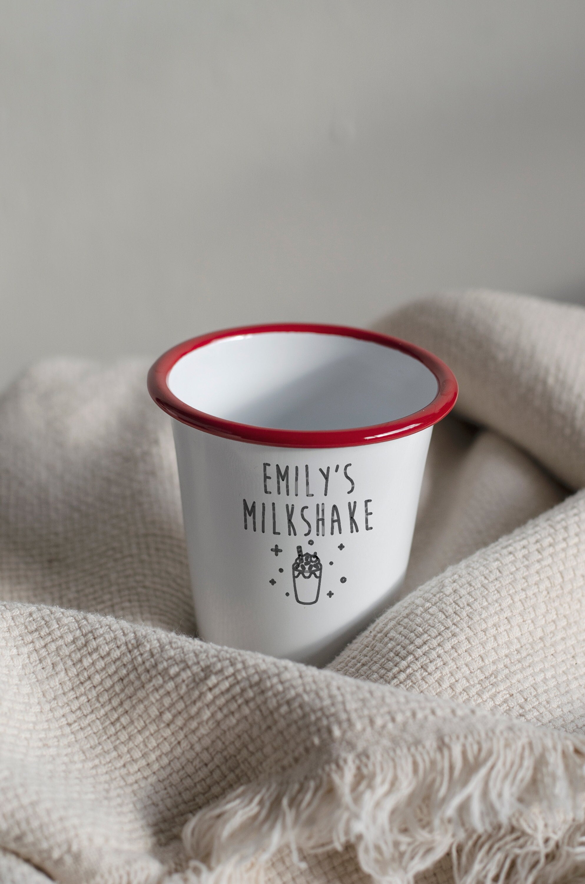Personalised Milkshake Drink Enamel Tumbler Glass - Etsy