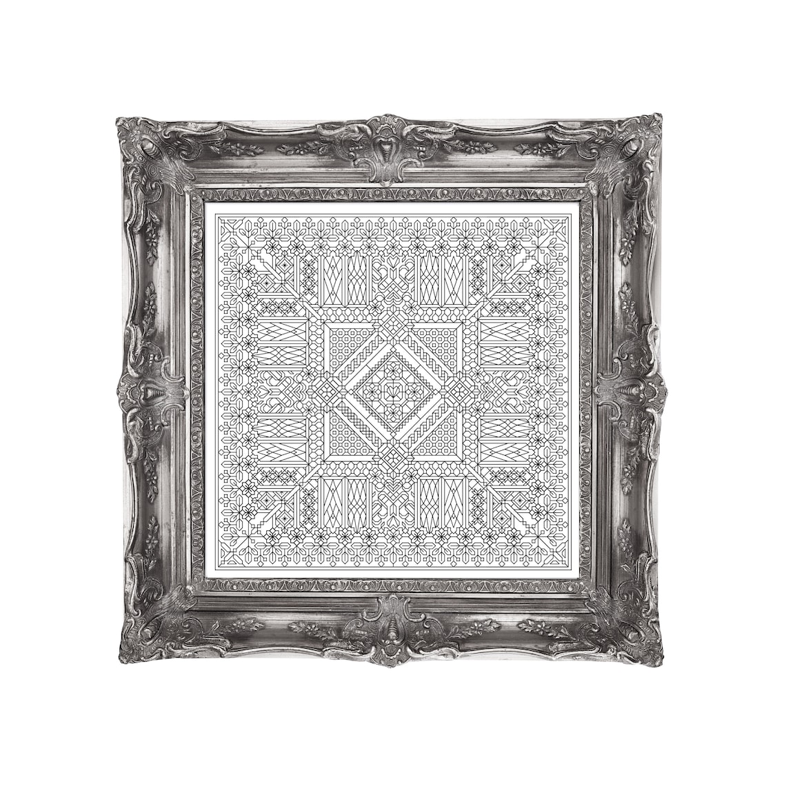 Blackwork Intricate Crystal Cathedral - Etsy