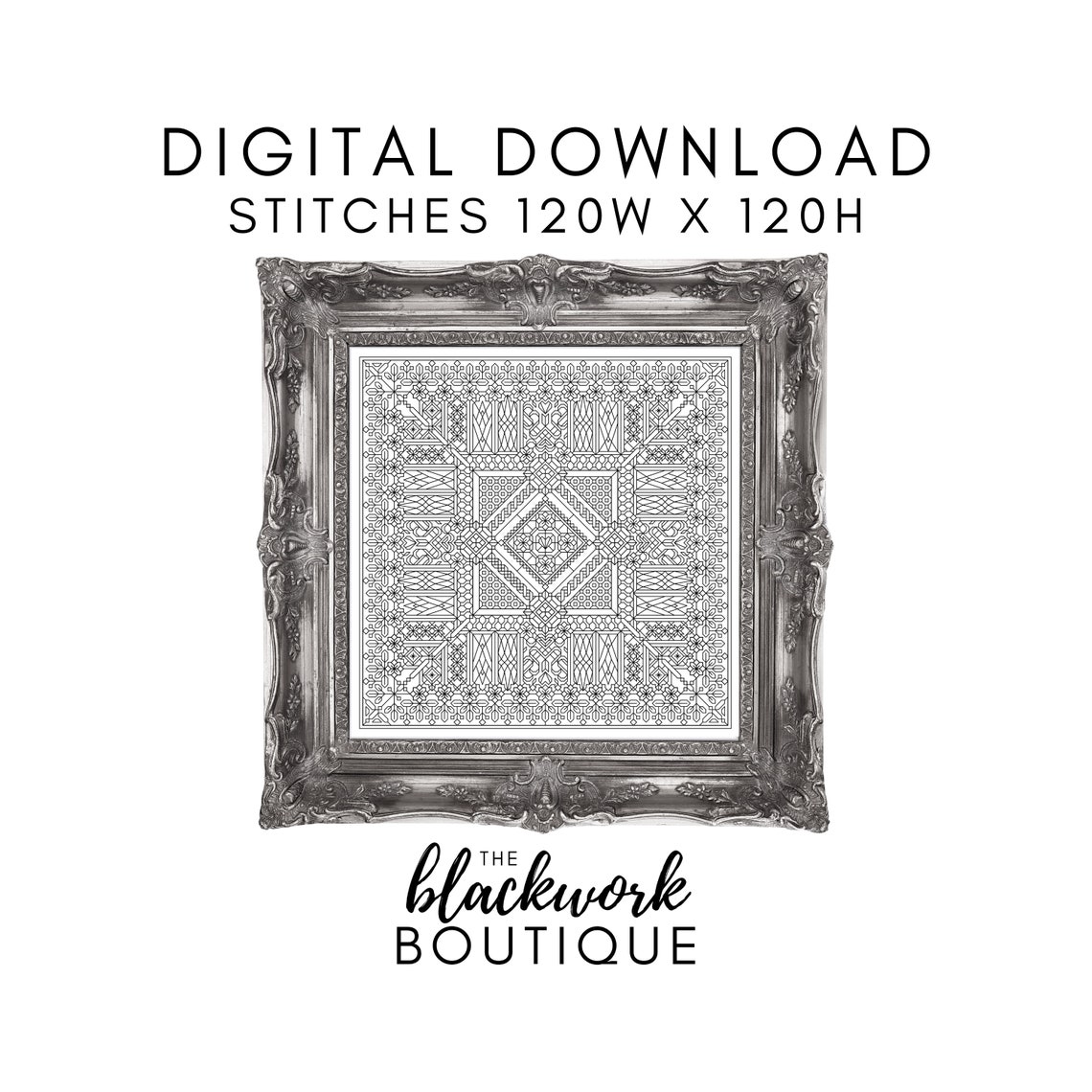 Blackwork Intricate Crystal Cathedral - Etsy