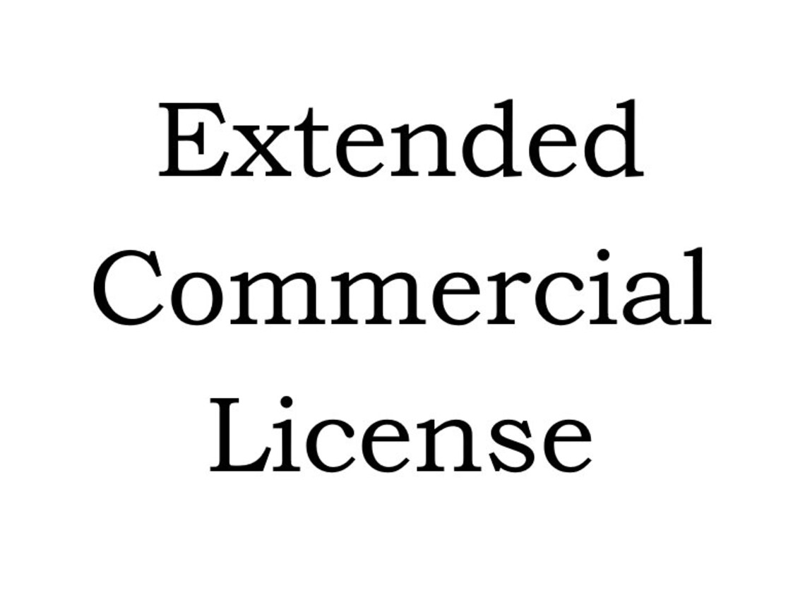 Extended Commercial License - Etsy