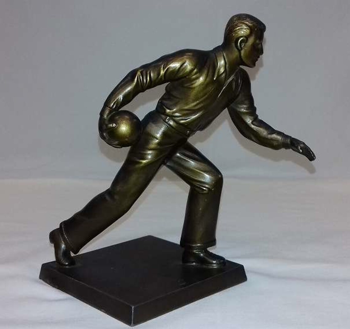 Statue/Figure Kegler-Bowling player bronzed | Etsy