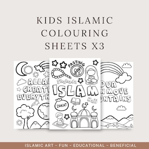 Kids Islamic Colouring Sheets - Etsy