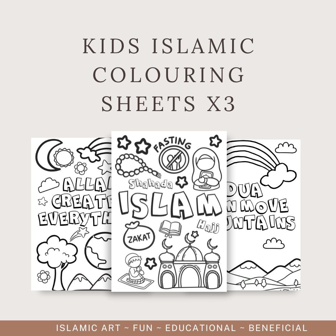 Kids Islamic Colouring Sheets - Etsy