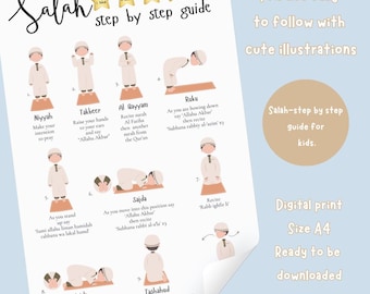 Salah Steps | Salah Step by Step | Islamic Educational | How to Pray Salah | Prayer | Kids ...