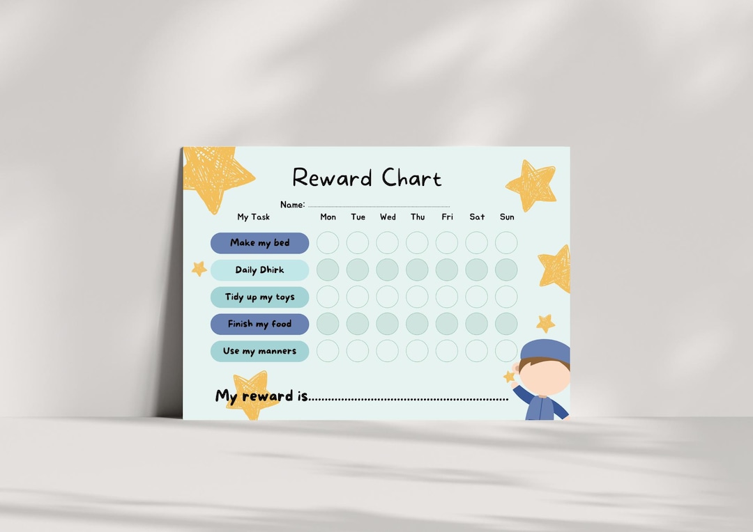 Mini Muslim-reward Chart for Boys (printable) - Etsy