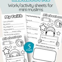Islamic Activity Book Printable, Muslim Kids Busy Book Age 6-9, Muslim ...