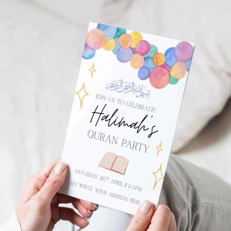 Quran Party Invitation | Quran | Quran Party | Party Invitations ...