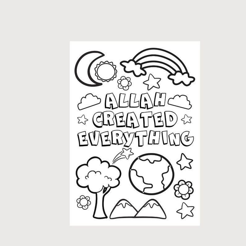 Kids Islamic Colouring Sheets - Etsy