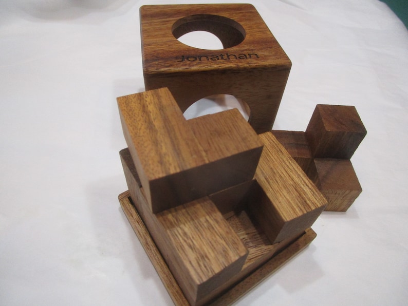 Wooden SOMA Cube Personalized Puzzle Brain Teaser - Etsy