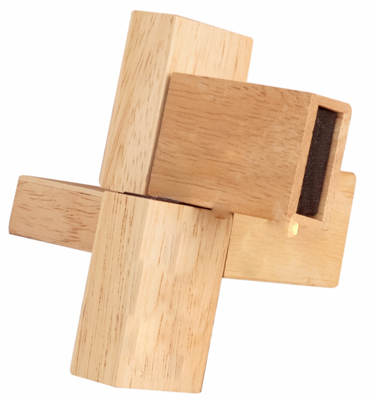 5 Piece Wood Interlocking Jack Puzzle Brain Teaser - Etsy