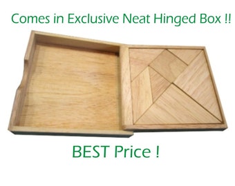 Tangram 7 Piece Classic Wooden Block Puzzle - Etsy