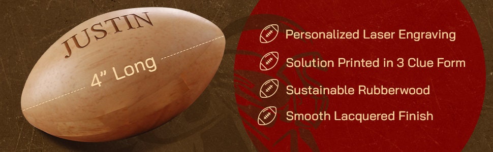 Football Brain Teaser Puzzle Gift Personalized - Etsy