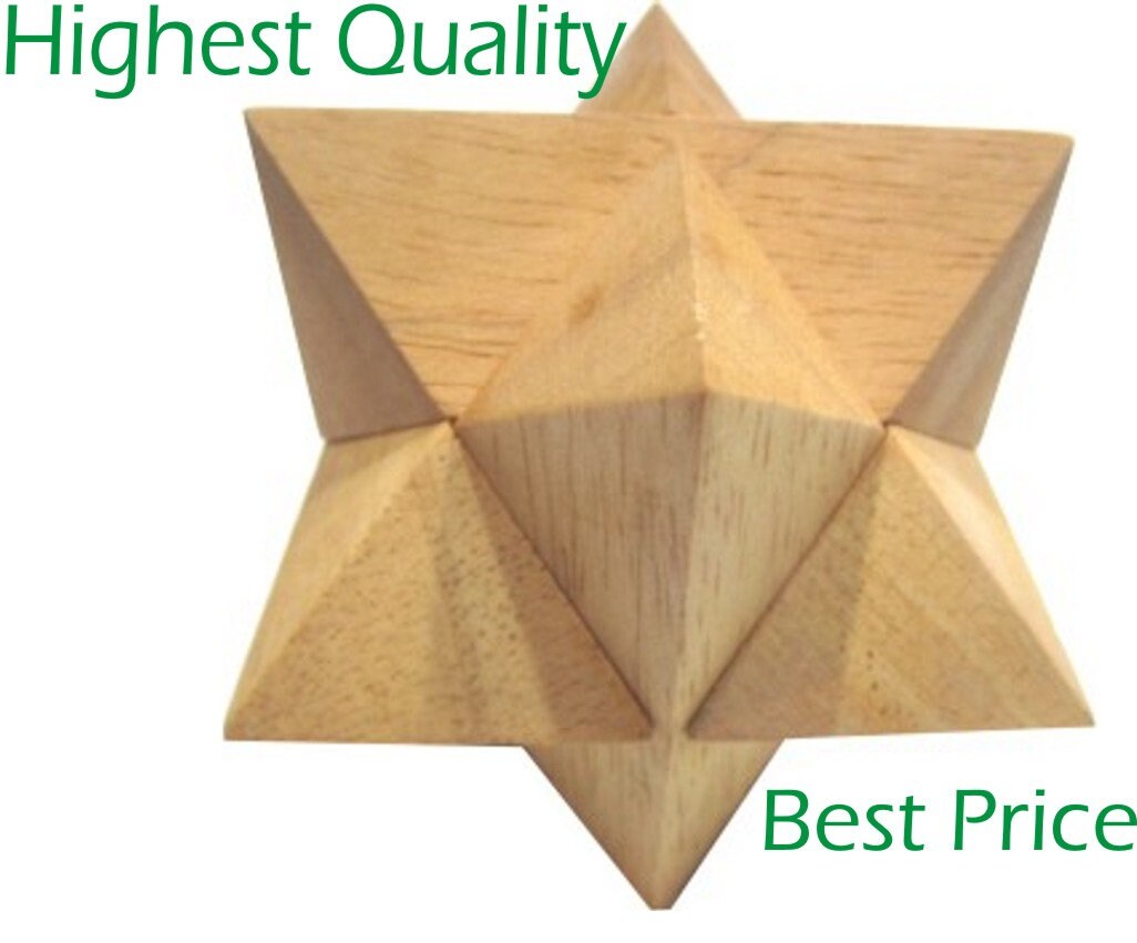 Star 6 Piece Wooden Brain Teaser Puzzle 3 Inch Size - Etsy