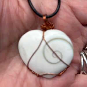 Reversible! Beautiful Shiva Shell Heart Hand Wrapped in Copper Wire ...