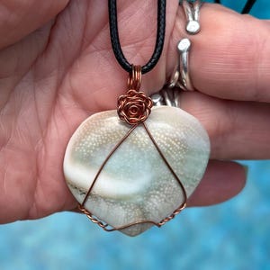 Reversible! Beautiful Shiva Shell Heart Hand Wrapped in Copper Wire ...