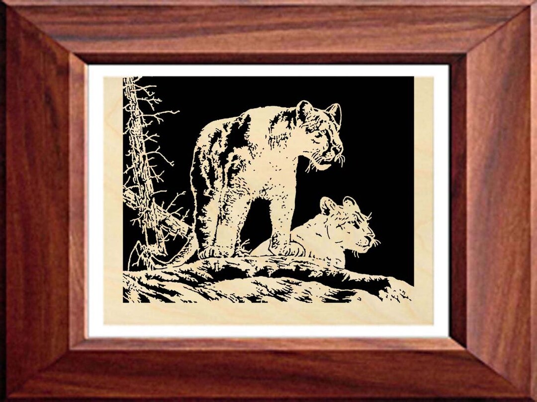 070mw - Mountain Lion - Scroll Saw Pattern (pdf) - Etsy