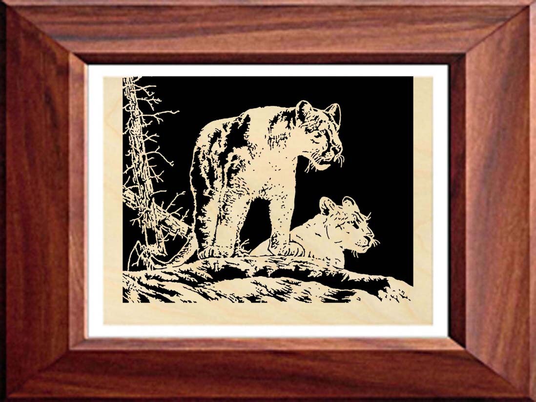 070mw - Mountain Lion - Scroll Saw Pattern (pdf) - Etsy