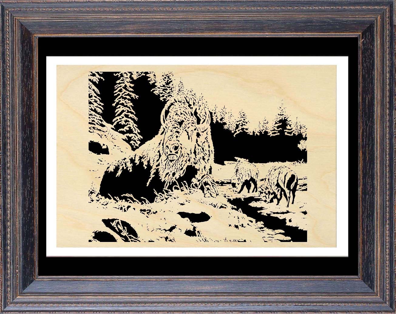 119mw - Winter in Yellowstone - Scroll Saw Pattern (pdf) - Etsy Canada