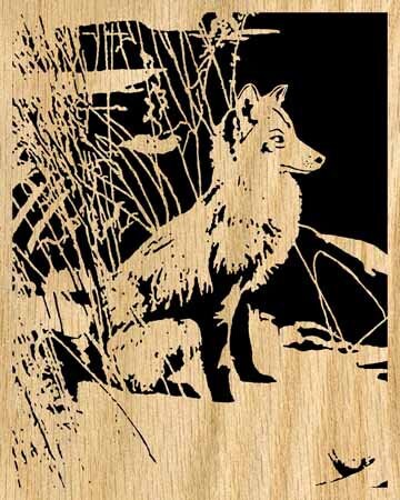 123mw - Winter Fox - Scroll Saw Pattern (pdf) - Etsy