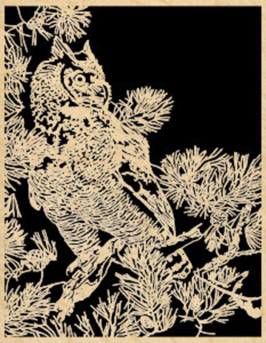 078 - Owl in Tree - Scroll Saw Pattern (pdf) - Etsy