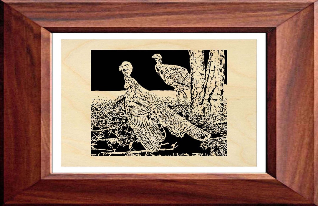 122mw - Wild Turkeys - Scroll Saw Pattern (pdf) - Etsy
