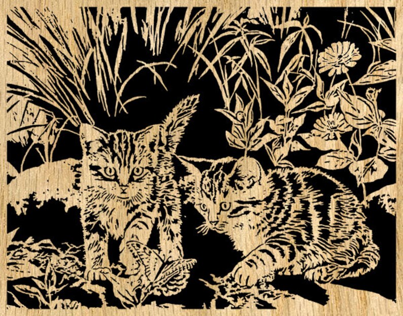057 - Kitty - Scroll Saw Pattern (pdf) - Etsy