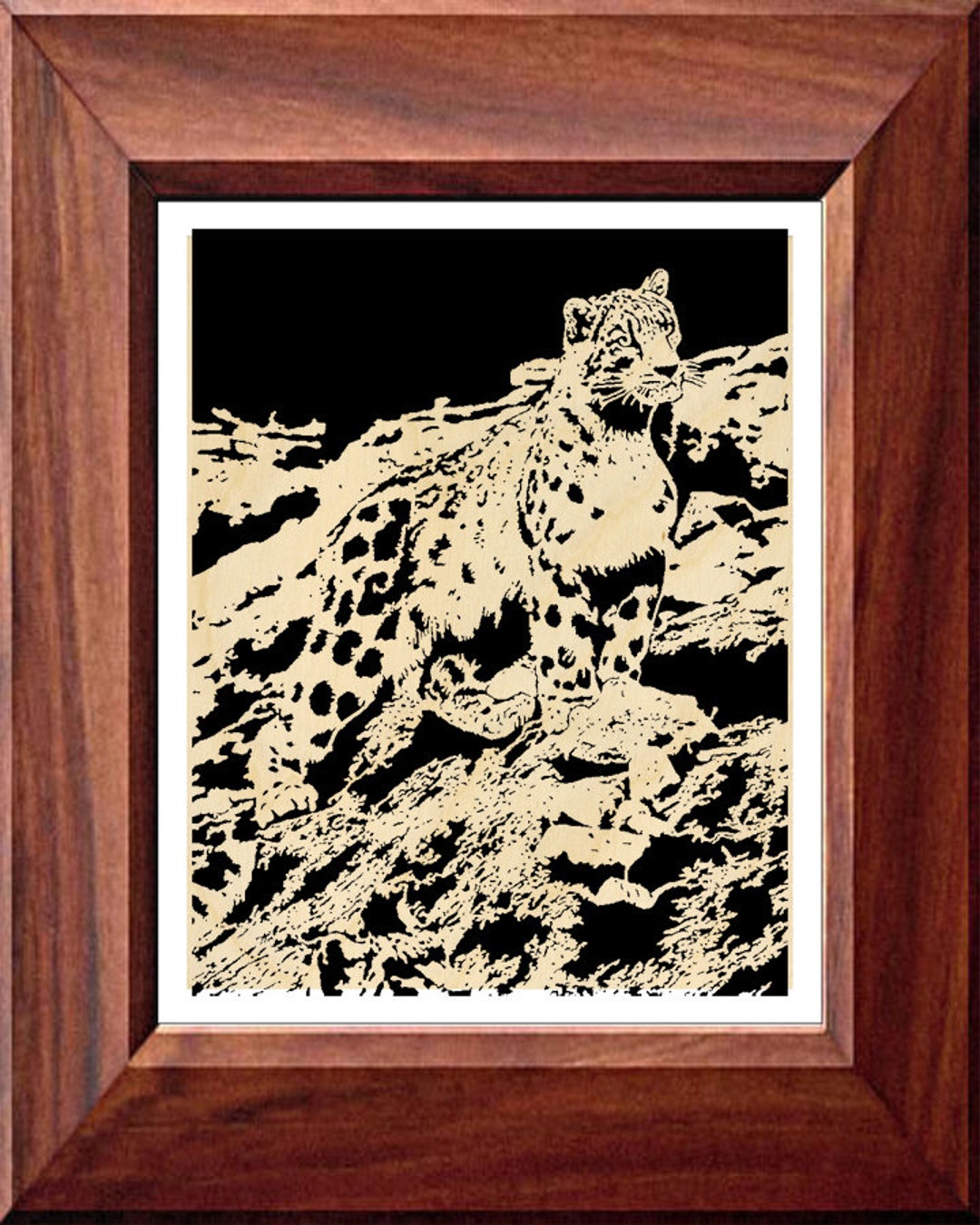 098mw - Snow Leopard - Scroll Saw Pattern (pdf) - Etsy