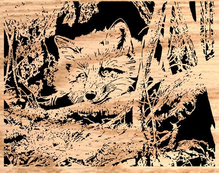 087mw -red Fox - Scroll Saw Pattern (pdf) - Etsy