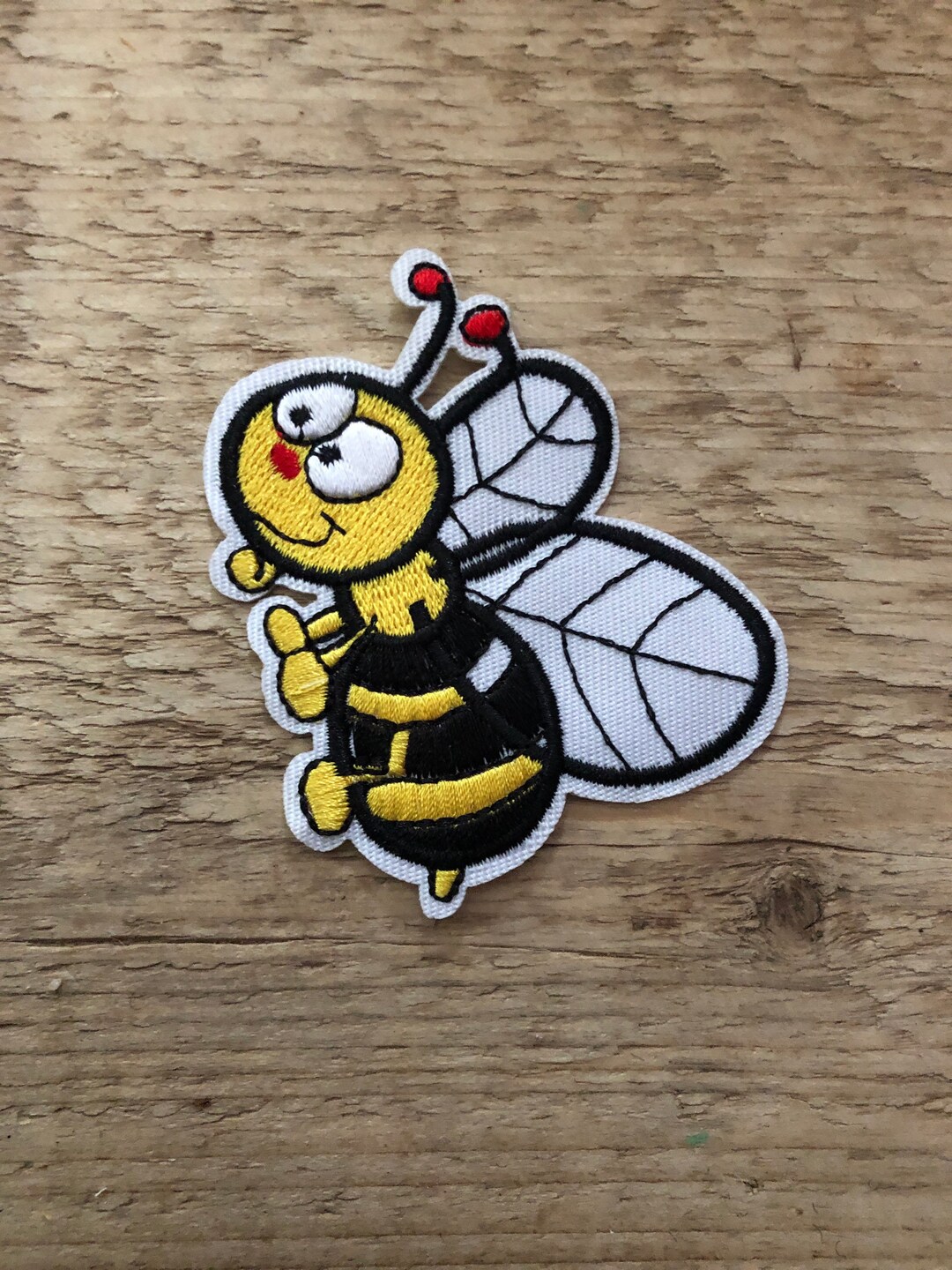 Flicken Bügelbild Applikation Patch / Biene groß bestickt / - Etsy.de