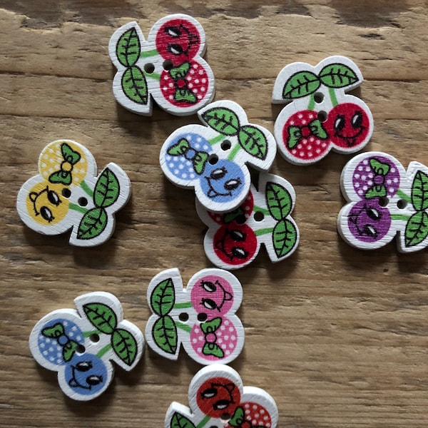 Cherry Buttons - Etsy